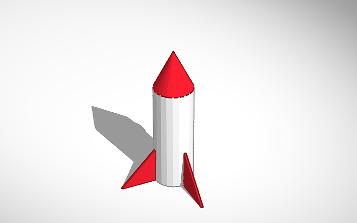 3D design rocket ship - Tinkercad
