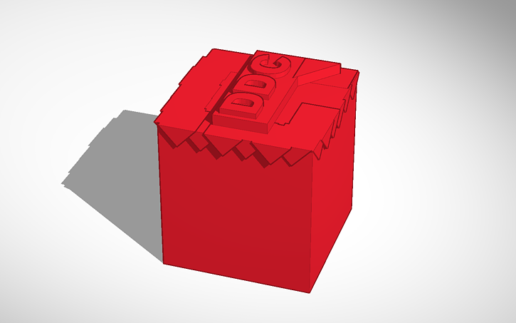 3D design DDG/DDC MineCraft Block - Tinkercad