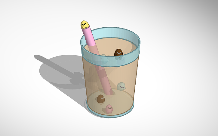 3D design Boba tea - Tinkercad