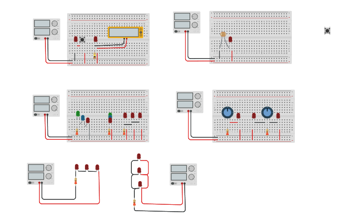 Circuit design Circuitos Basicos / Led´s - Tinkercad