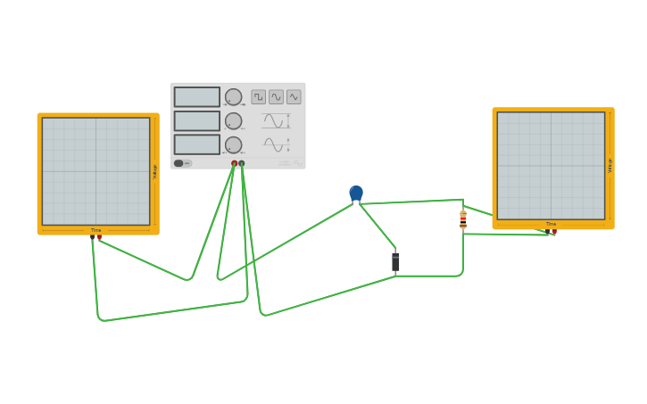 Circuit Design Positive Clamper Tinkercad