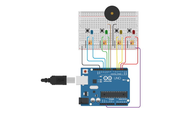 Circuit design Genius/Simon | Tinkercad