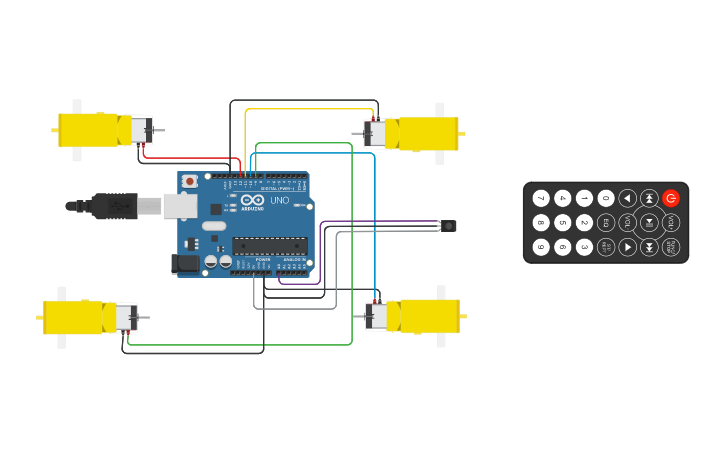 Circuit design CAR - Tinkercad
