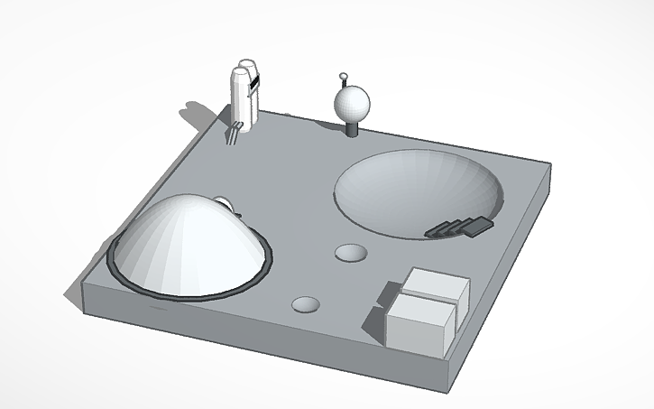 3D design Moon Base - Tinkercad