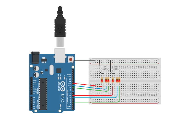 Circuit design Start Simulating - Tinkercad