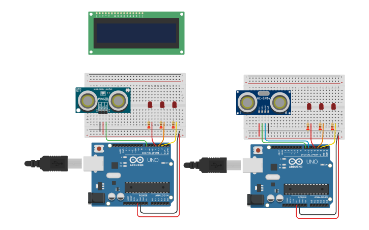 Circuit design Copy of Ultrasonic Distance Sensor LED Bar Graph (Blocks ...