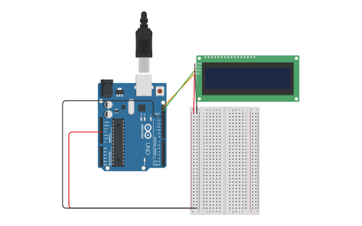 Circuit design mar 27 lab 1 lcd game - Tinkercad