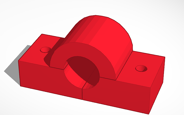 3D design pillow block - Tinkercad
