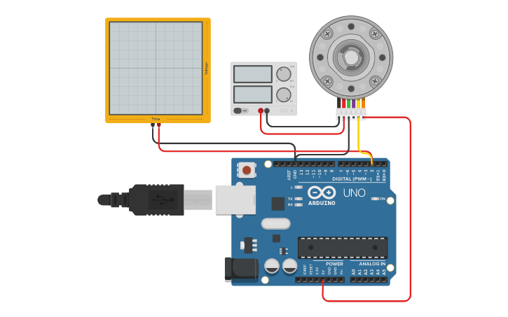Circuit design Encoder - Tinkercad