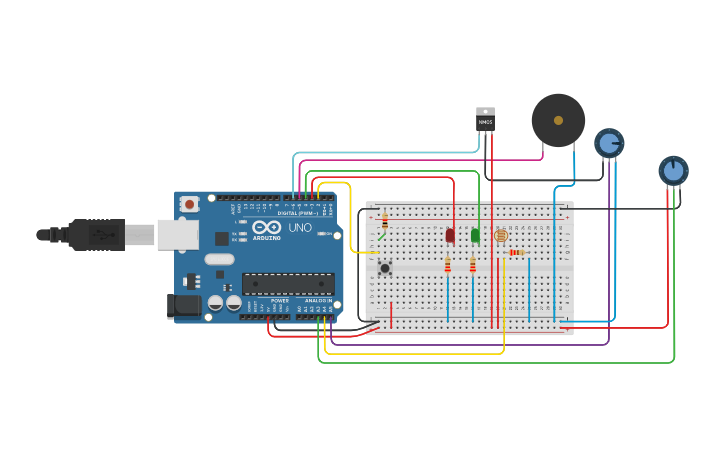 Circuit design arduino moisture meter - Tinkercad