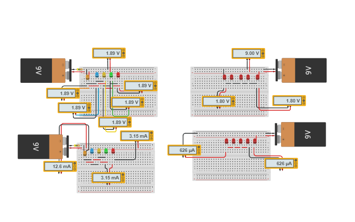 Circuit design Prueba de Circuito en Serie y Paralelo - Tinkercad