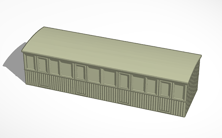 3D design Trackmaster Narrow Gauge Coach - Tinkercad