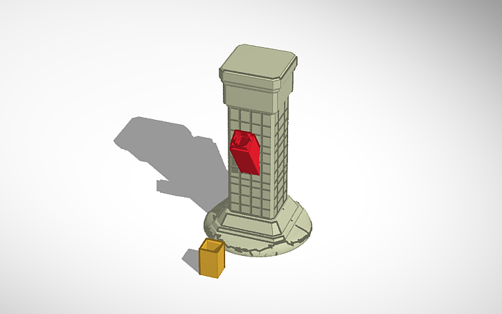 3D design Minecraft Torch Column - Tinkercad