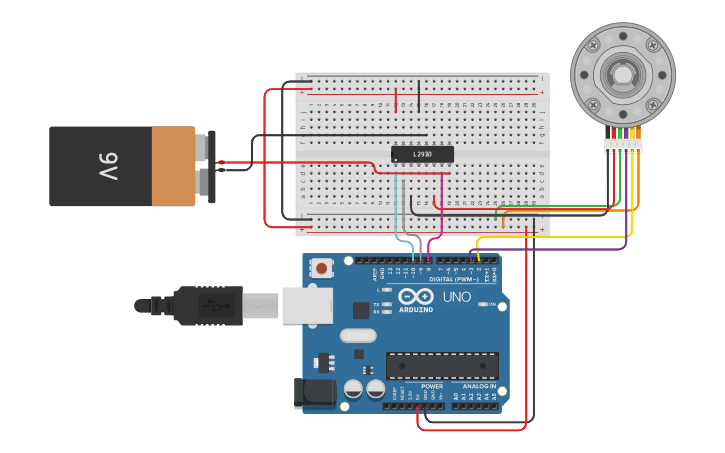 Circuit design DC Motor PID Controller - Tinkercad