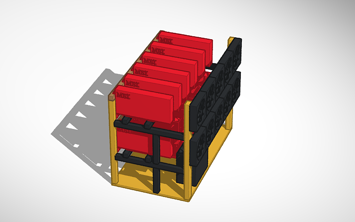 3D design Mining Rig 2 open - Tinkercad