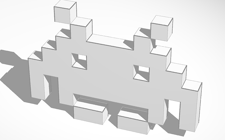 3D design Space Invader | Tinkercad
