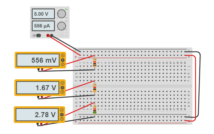 Circuit Design Voltage In Series Tinkercad