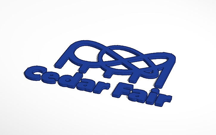 3D design Cedar Fair Logo - Tinkercad