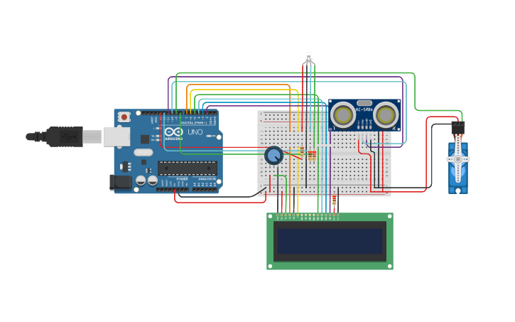 Circuit design Automatic-Hand Sanitizer Dispenser - Tinkercad