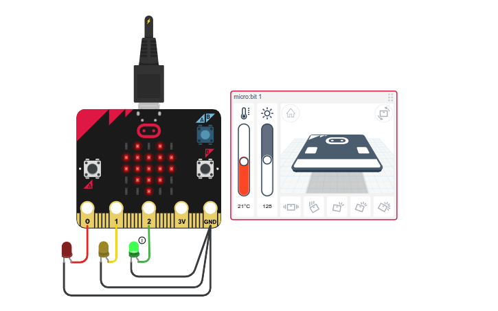 Circuit design Circuito microbit - Tinkercad