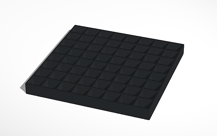 3D design 8x8 Matrix Grid - Tinkercad