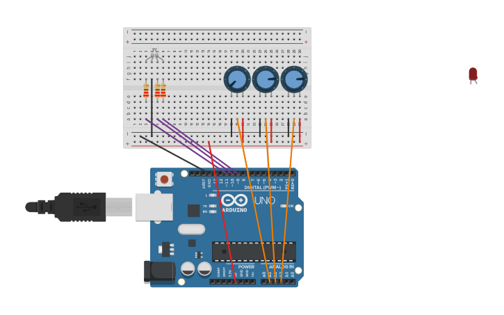 Circuit design circuito 8 - Tinkercad
