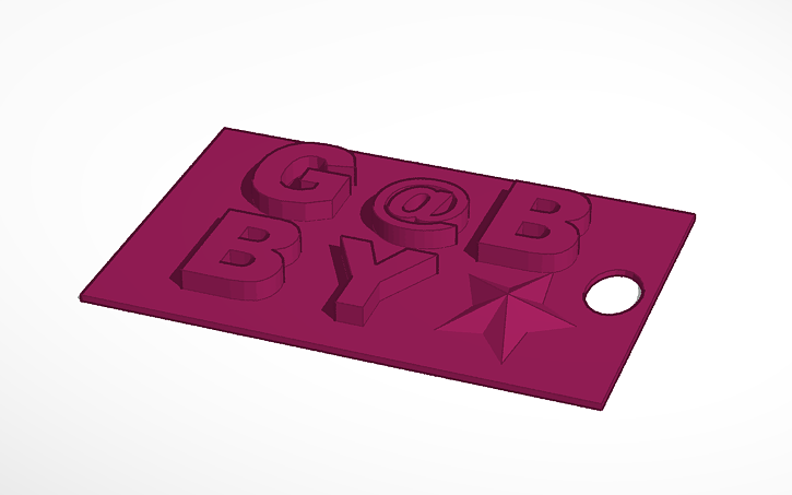 3D design gabby- name tag - Tinkercad