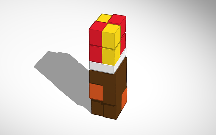 3D design A minecraft torch | Tinkercad
