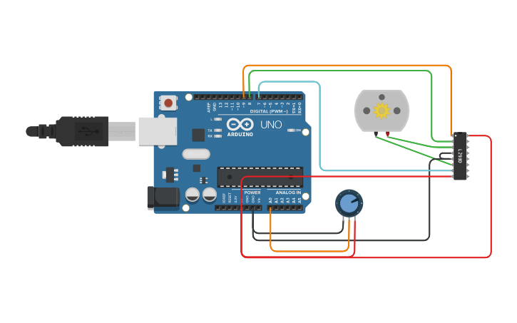 Circuit design Simulasi Mengatur Kecepatan dan Arah Putaran Motor DC ...