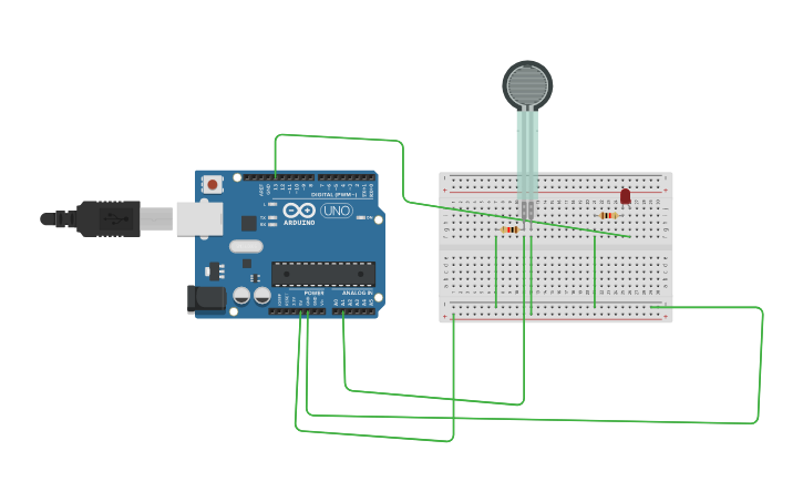 Circuit design pressure sensor - Tinkercad