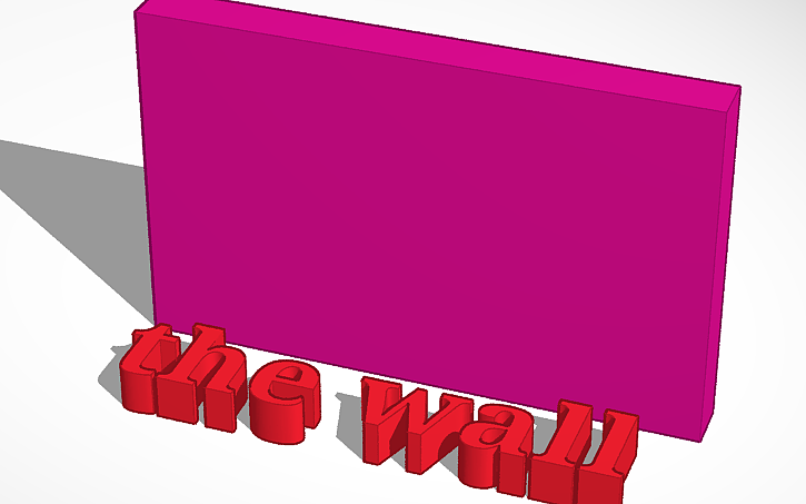 3D design the wall - Tinkercad