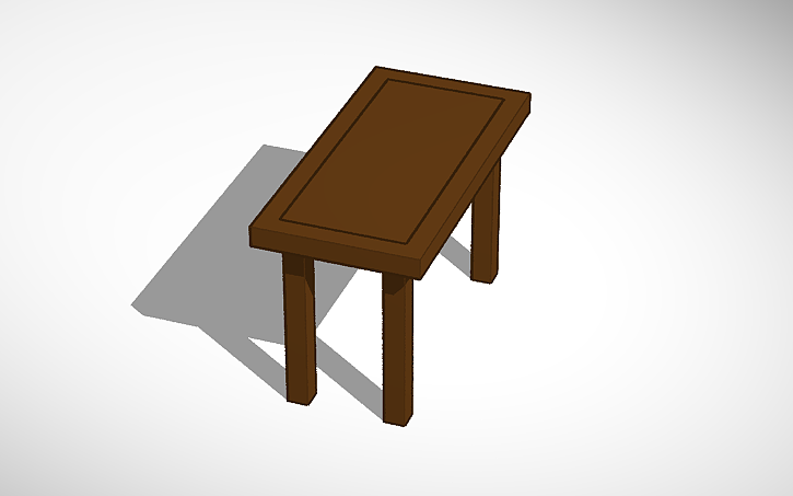 3D design stol - Tinkercad