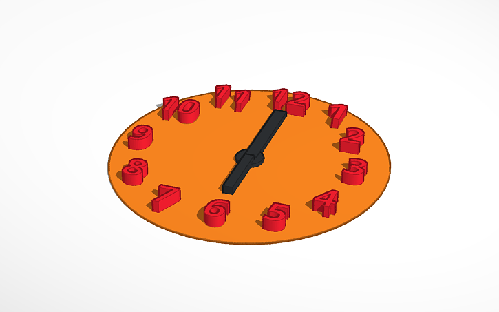 3d Design Wall Clock Tinkercad