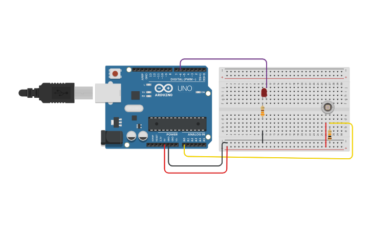 Circuit Design Copy Of Interfacing With Photodiode Using Arduino Tinkercad 
