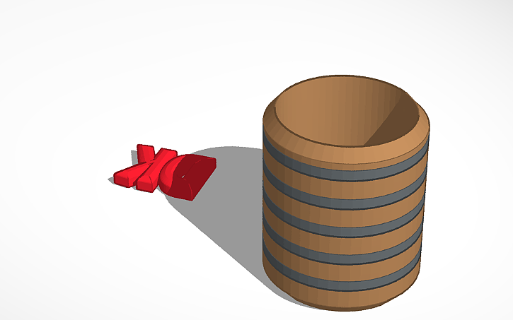 3D design Lapicero-barril donkey kong | Tinkercad