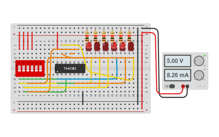 Circuit Design Nor Gate Tinkercad