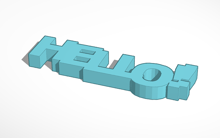 3D design hello!!! - Tinkercad