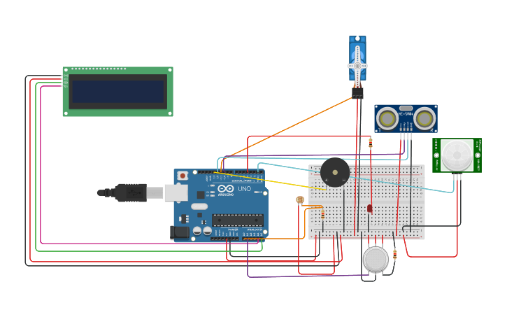 Circuit design smart home - Tinkercad