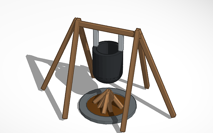 3D design camp fire - Tinkercad