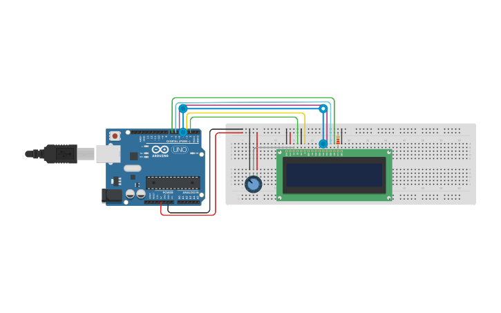 Circuit design display lcd | Tinkercad