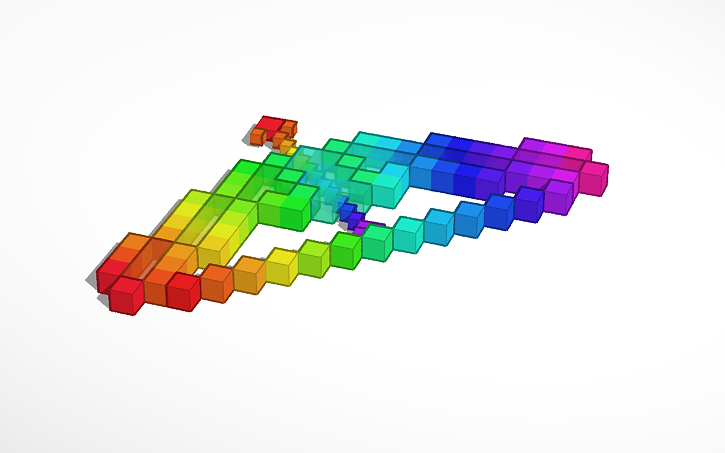 3D design Minecraft Rainbow Bow | Tinkercad