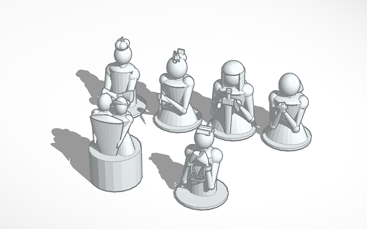 3D design Mage Chess - Tinkercad