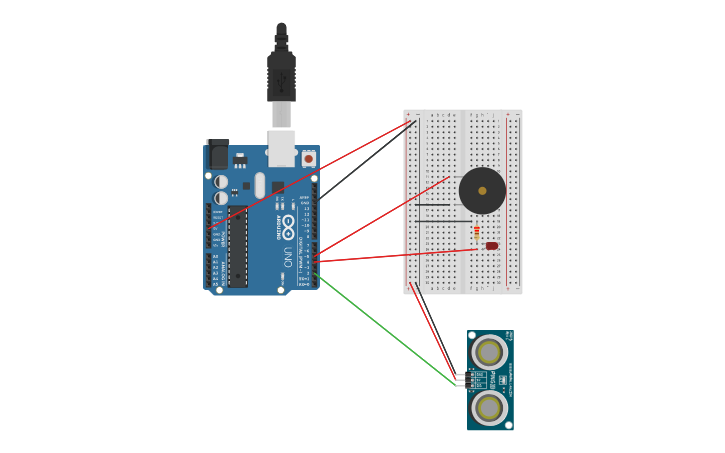 Circuit design Proximity Sensor - Tinkercad