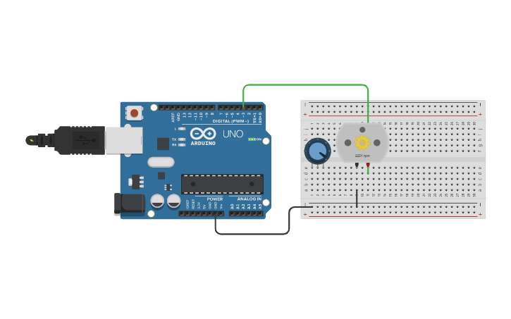 Circuit design Motor control - Tinkercad