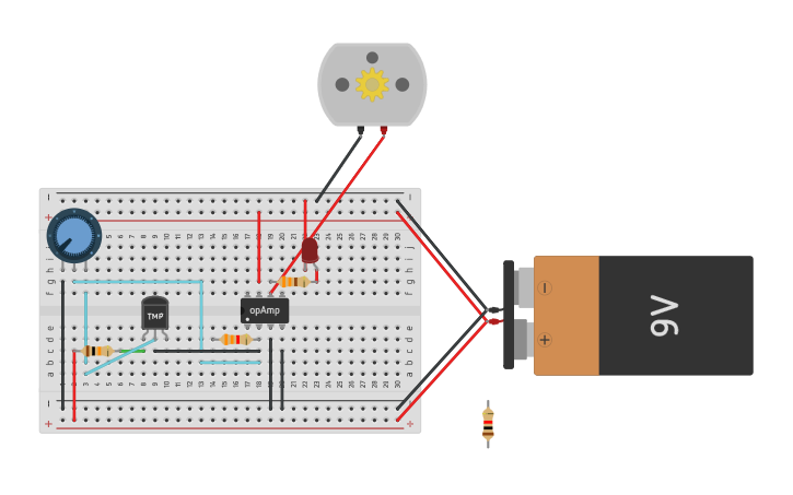 Circuit Design Temperature Controlled Dc Fan Tinkercad