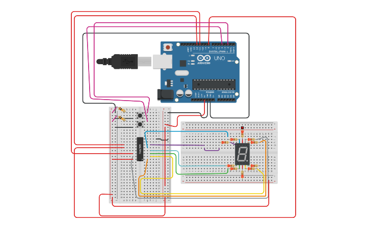 Circuit design Lab 1 Vi xử lý - Tinkercad