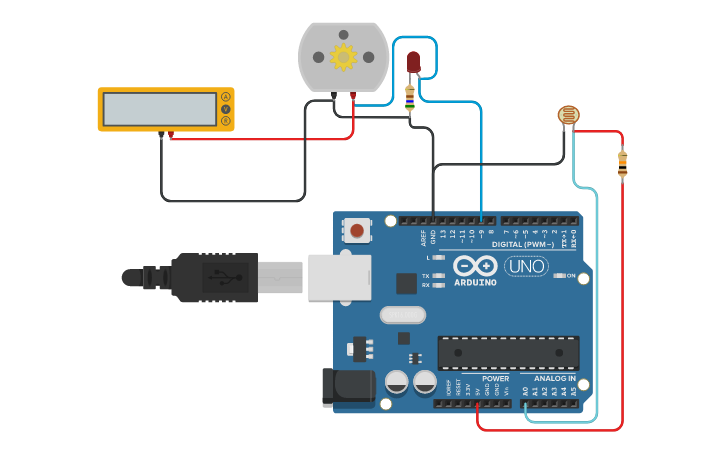 Circuit design Photoresistor - Tinkercad