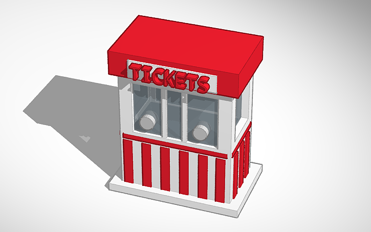 3D design Ticket Stand - Tinkercad