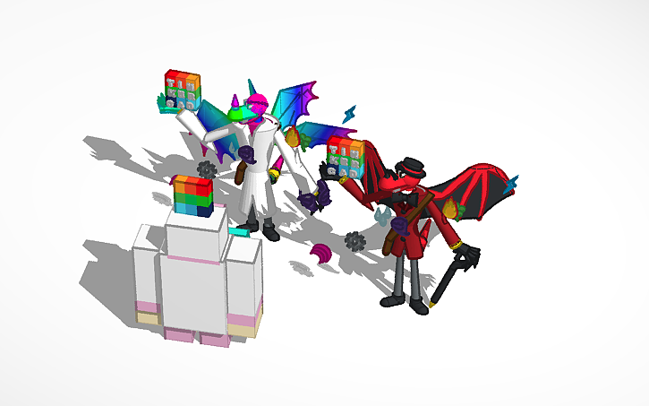 3D design esila [Randy's sister] and Randy Find a human! - Tinkercad