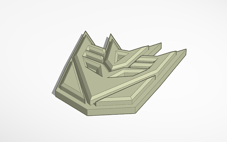 3D design Decepticon Symbol - Tinkercad
